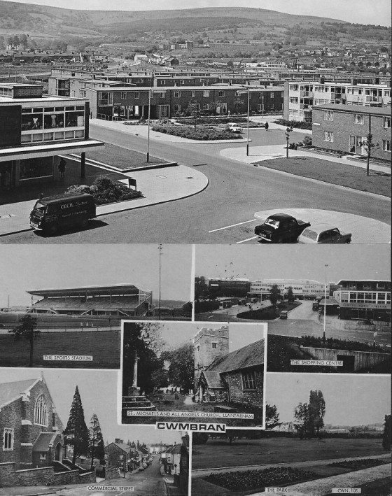 Old postcards of Cwmbran. Yes, Cwmbran used to have its own postcards ...