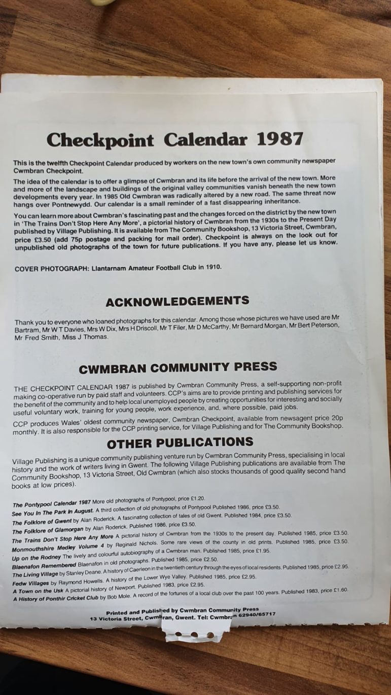 Peek inside Cwmbran's Checkpoint Calendar from 1987 - Cwmbranlife