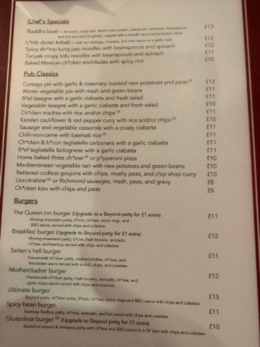 REVIEW: A meal from the Veganuary menu at the Queen Inn in Cwmbran ...