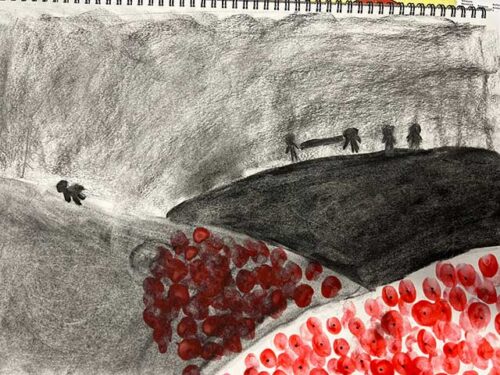 Poetry and artwork about World War II from Coed Eva pupils